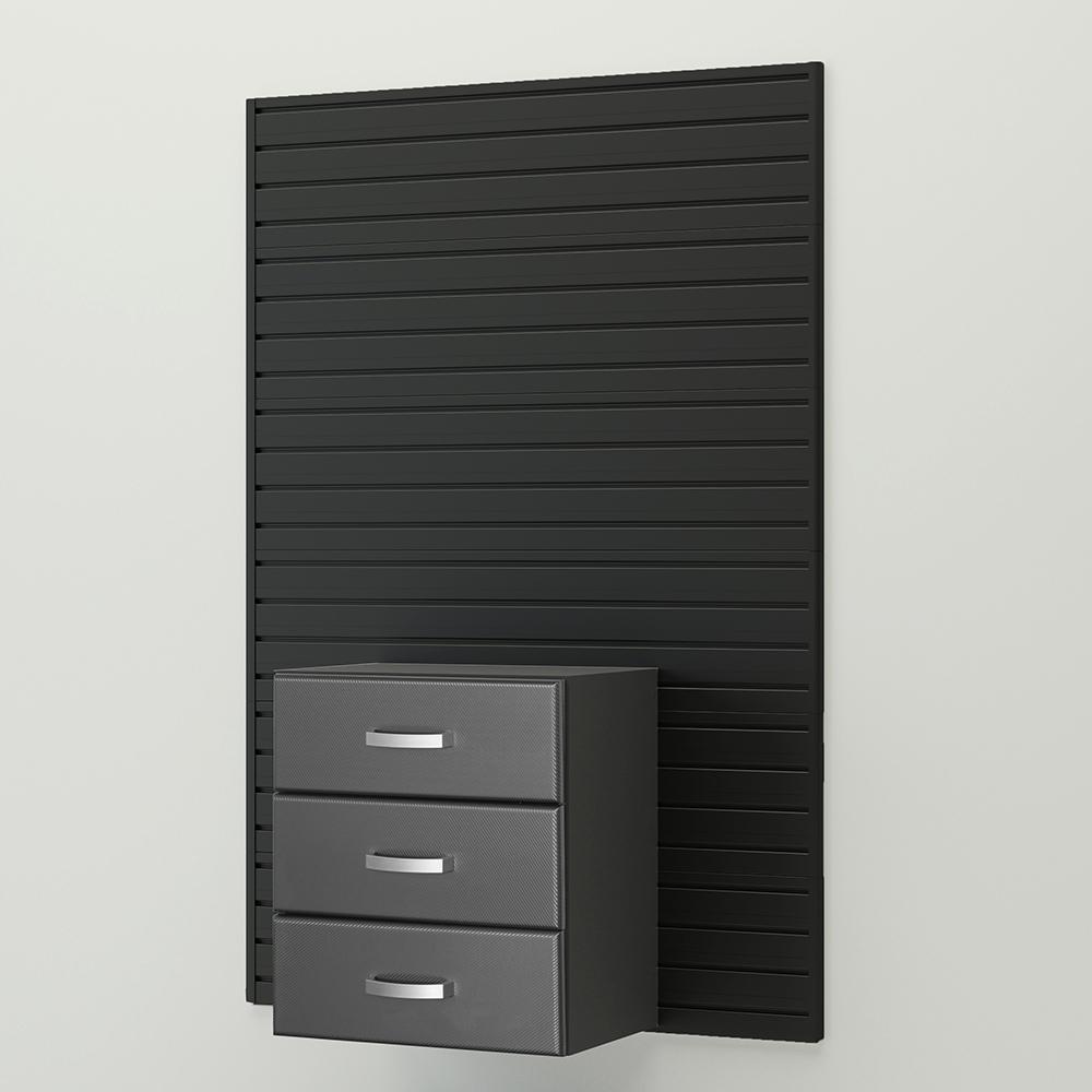 Flow Wall Complete 3 Drawer Cabinet - Graphite