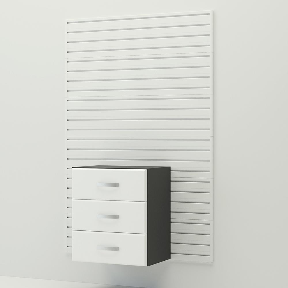 Flow Wall Complete 3 Drawer Cabinet - White